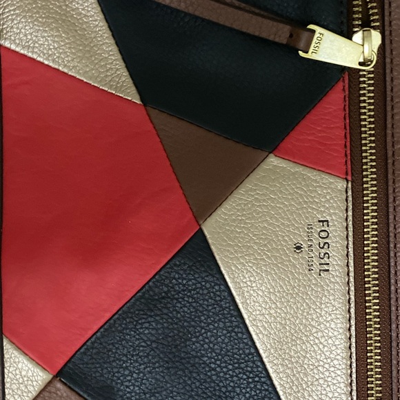Fossil | Bags | Fossil Patchwork Leather Crossbody | Poshmark